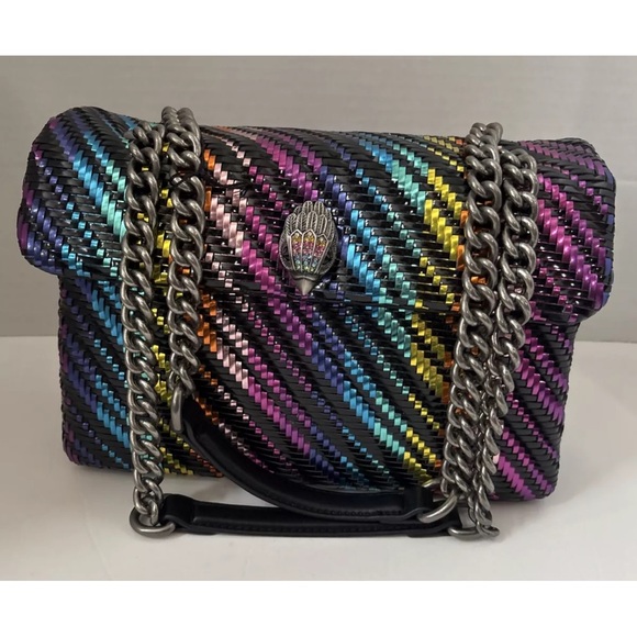 Kurt Geiger | Bags | Kurt Geiger Londonwoven Rainbow Pattern Kensington ...